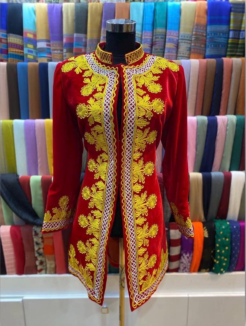 Afghan Chapan Coat: Velvet Abrishim, Charma Zari Mirror Work - Etsy