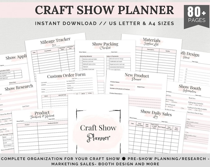 Craft Show Planner, Craft Booth Planner, Craft Show Tracker, Craft Fair ...