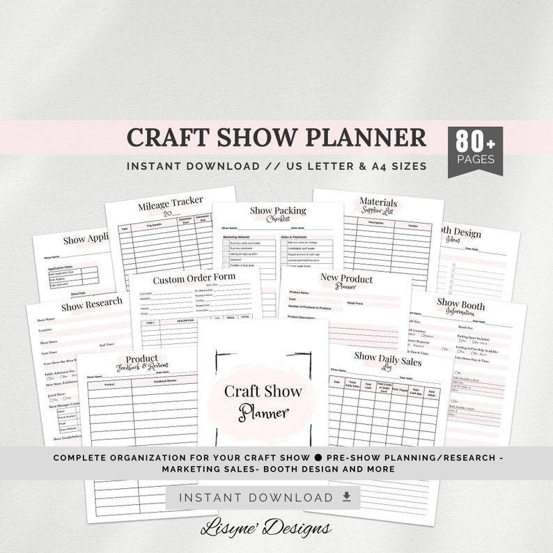 Craft Show Planner, Craft Booth Planner, Craft Show Tracker, Craft Fair ...
