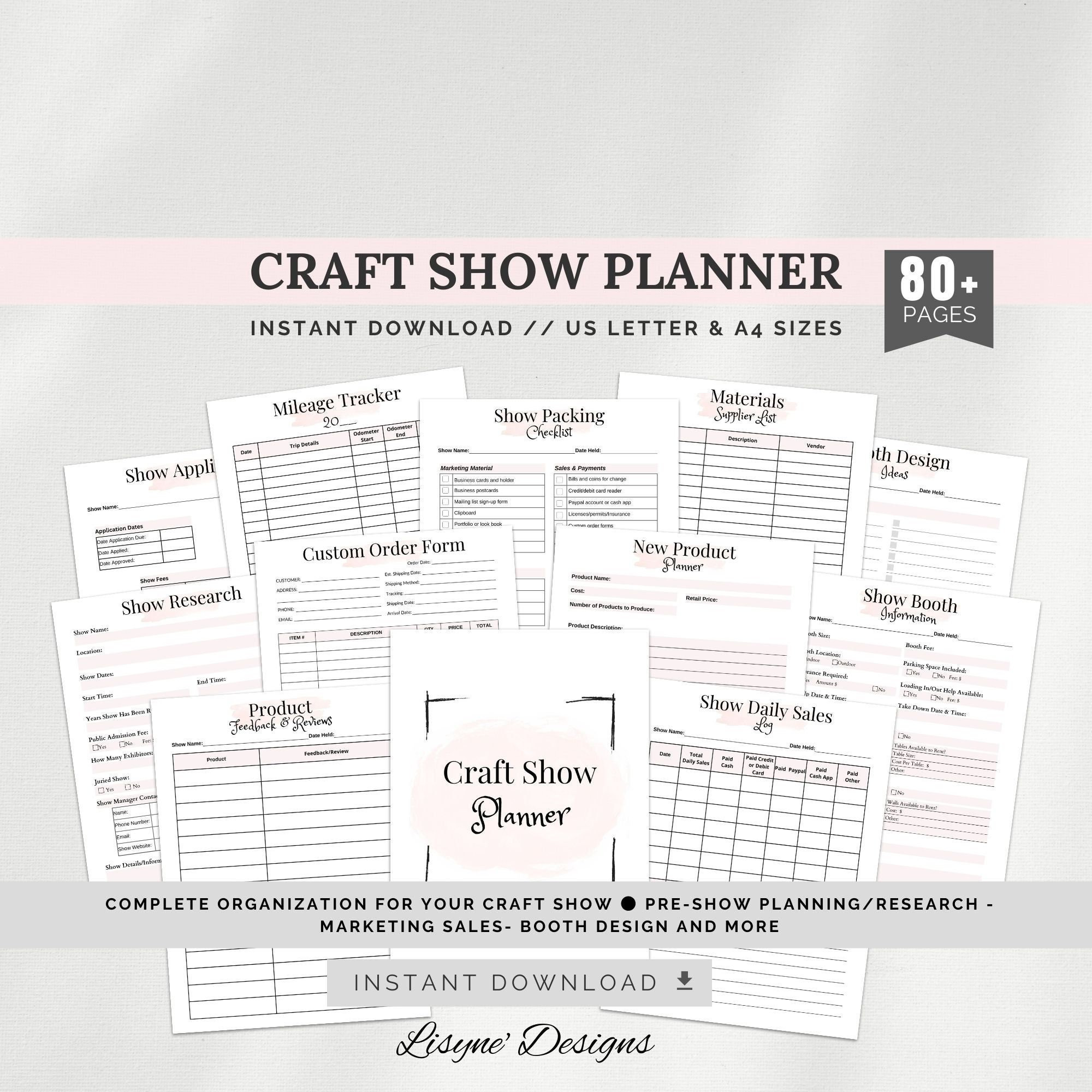 Craft Show Planner Craft Booth Planner Craft Show Tracker - Etsy