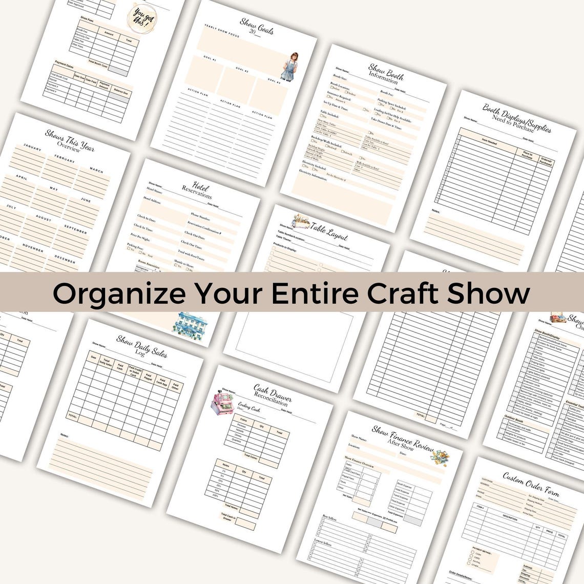 Craft Show Planner, Craft Fair Planner, Craft Show Tracker, Booth ...