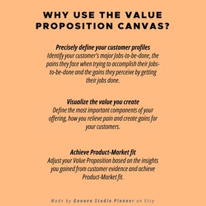 VALUE PROPOSITION Canvas Blank Simple Business Minimalist Planner Guide ...