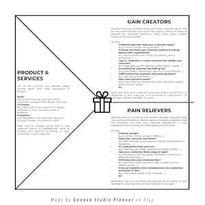 VALUE PROPOSITION Canvas Blank Simple Business Minimalist Planner Guide ...