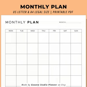 Monthly Habit Tracker Planner Printable for Motivation Tracker, Routine ...