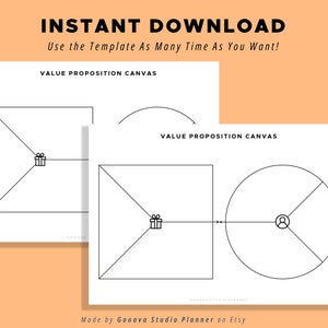 VALUE PROPOSITION Canvas Blank Simple Business Minimalist Planner Guide ...