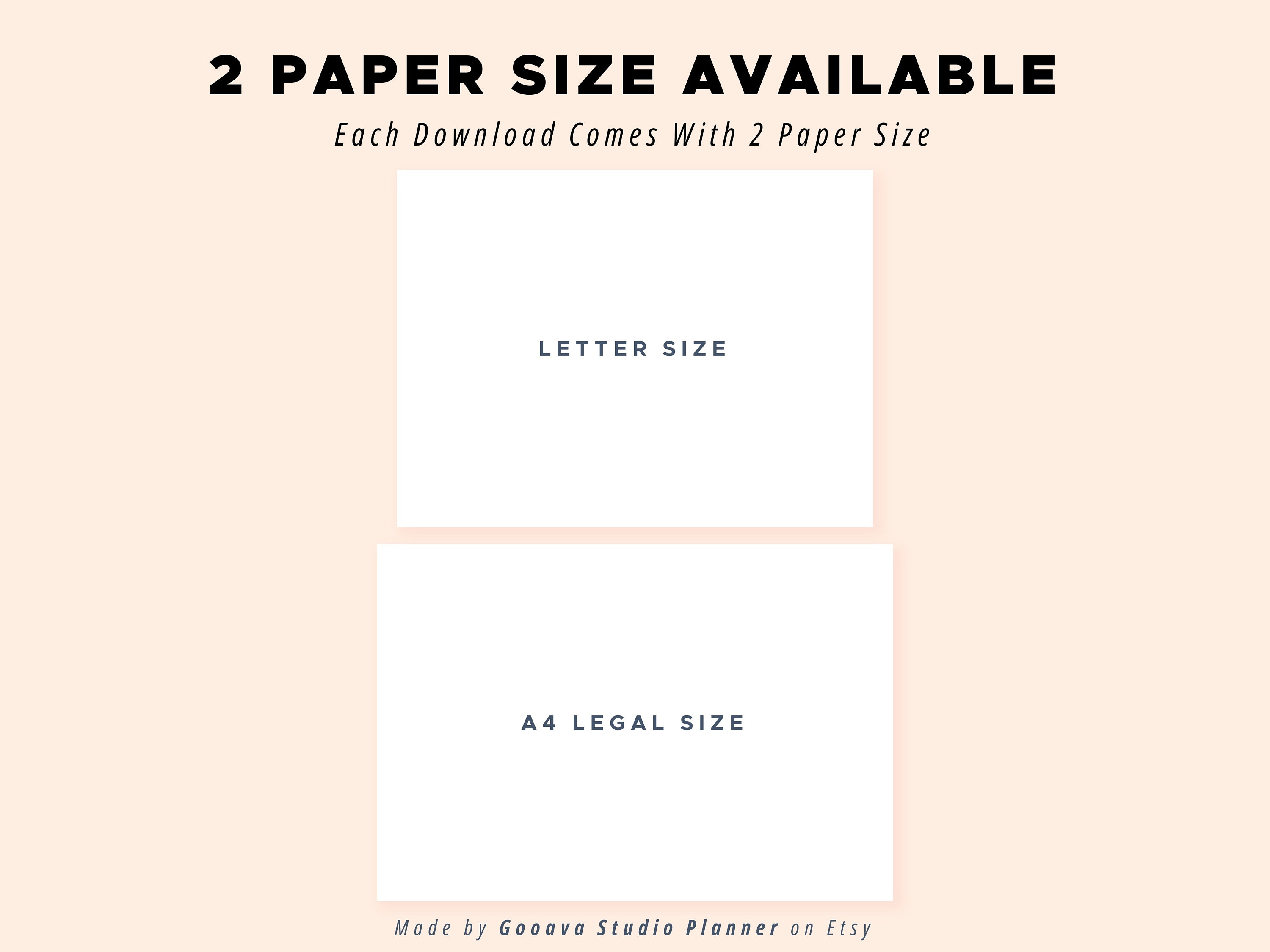 2 Full Week Planner Blank Minimalistic Printable Landscape Schedule ...