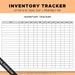 Printable Inventory Tracker Business Template Sheets Minimalist Pdf for ...