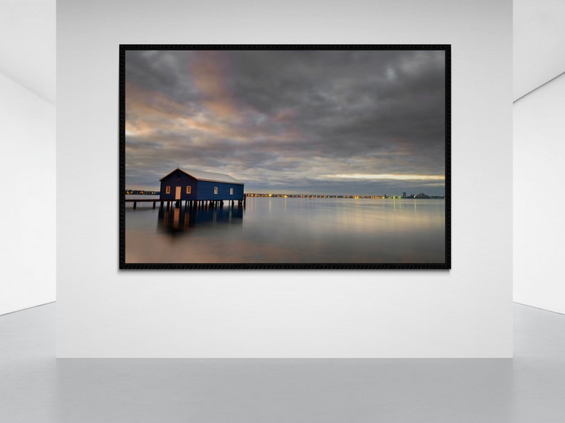 Printable Matilda Bay Water Scene: Perths Iconic Blue Boat Shed House ...