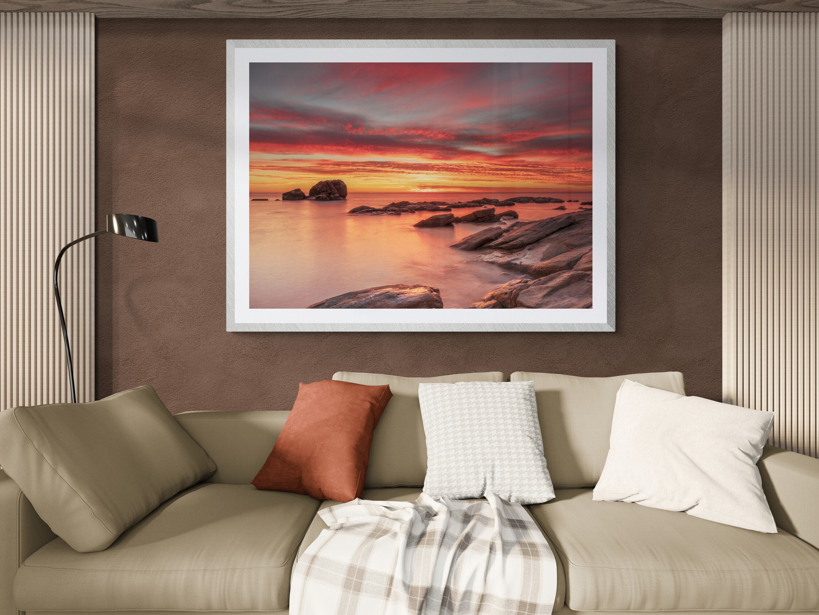 Printable Digital Download Seaside Beach Sunset Scene, Suits Coastal ...