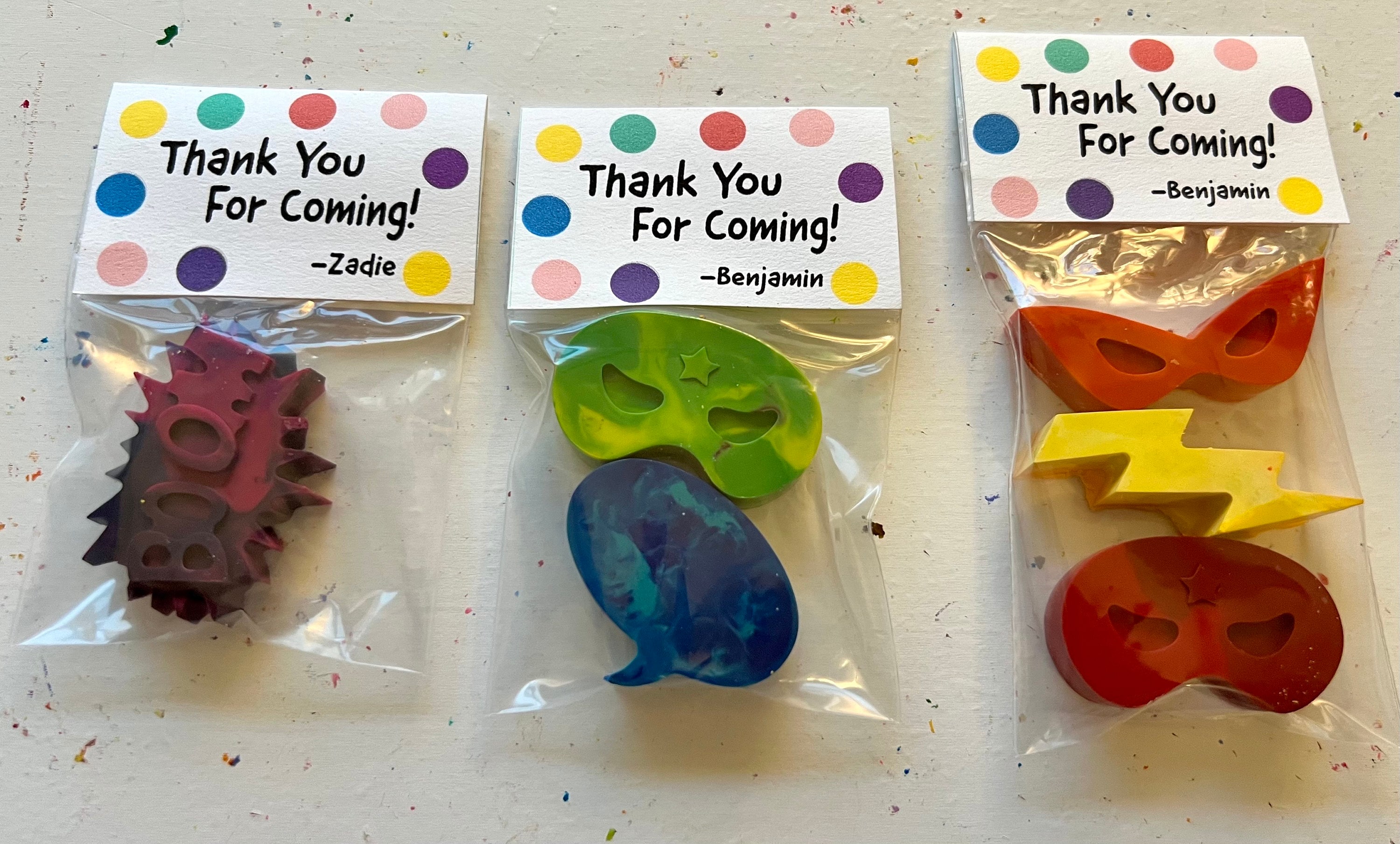 Superhero Crayon Party Favors – Superhero Birthday Favor Bags – Kids ...