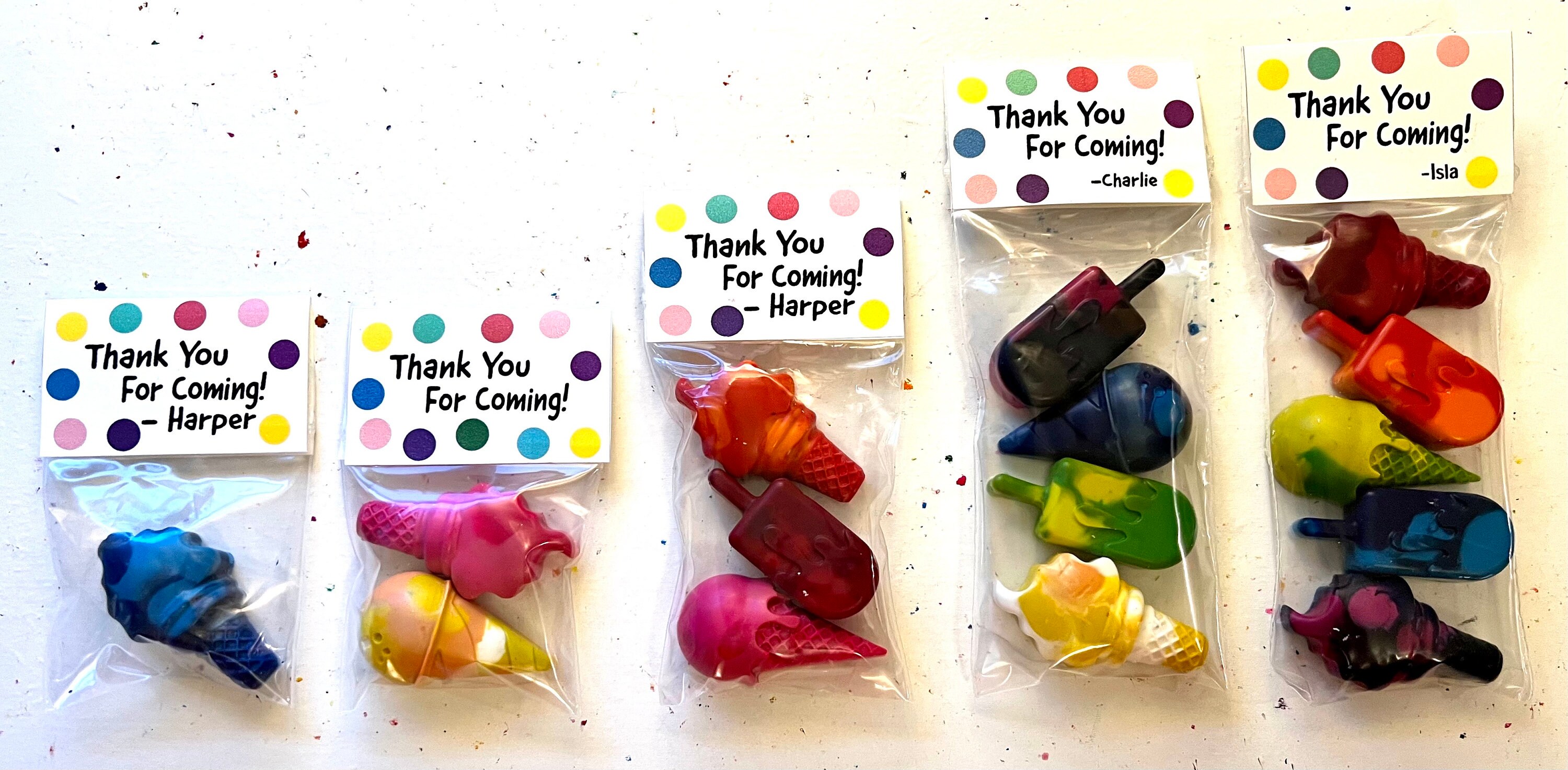 Ice Cream Cone Crayons Ice Cream Crayons Party Favor Bags - Etsy