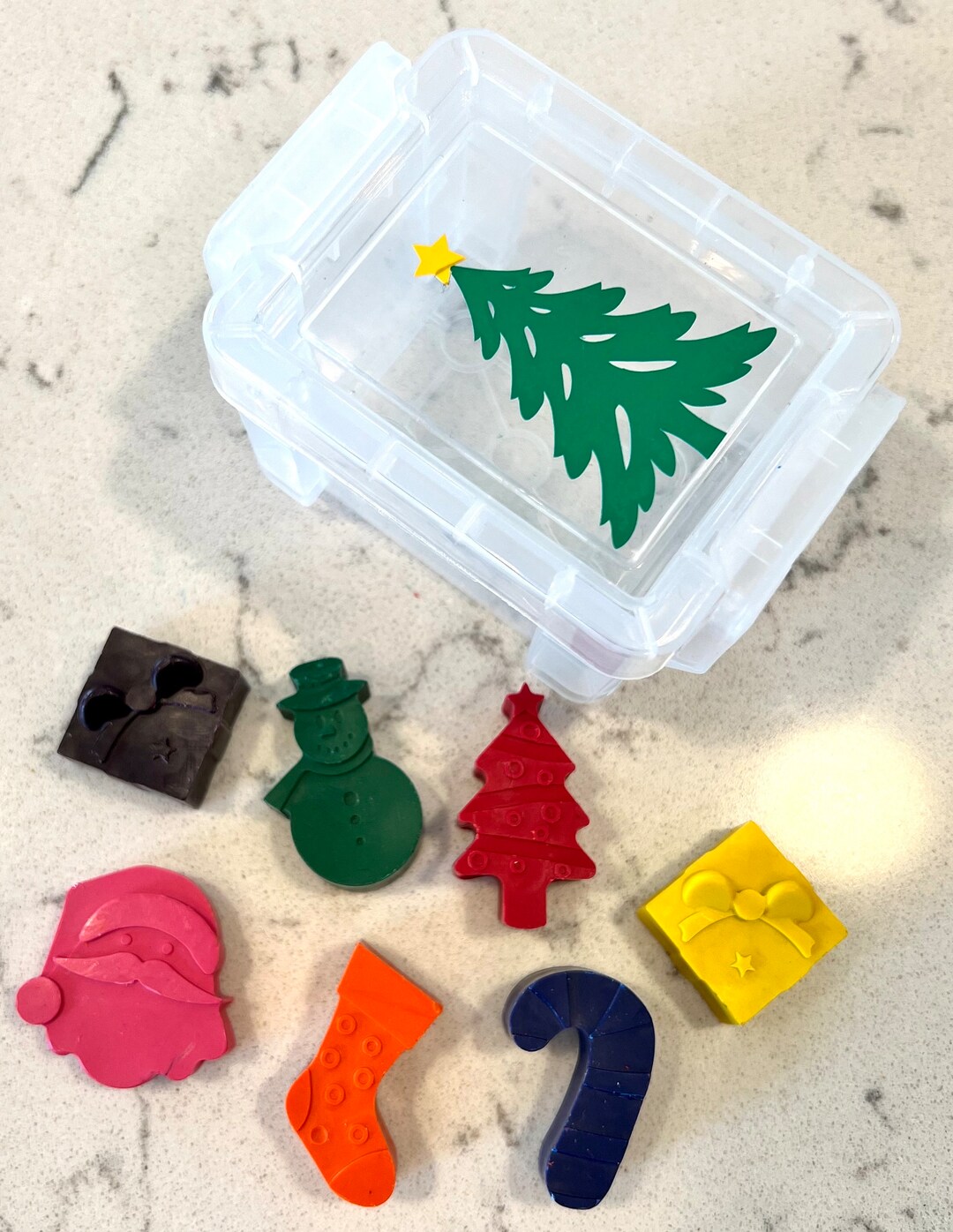 Christmas Crayon Box Christmas Coloring Crayons Christmas - Etsy