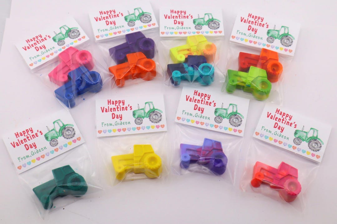 Tractor Valentines Cards, Class Valentines, Color Your Heart Out ...