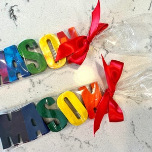 Personalized Name Crayons – Custom Letter Crayons for Kids – Handmade ...