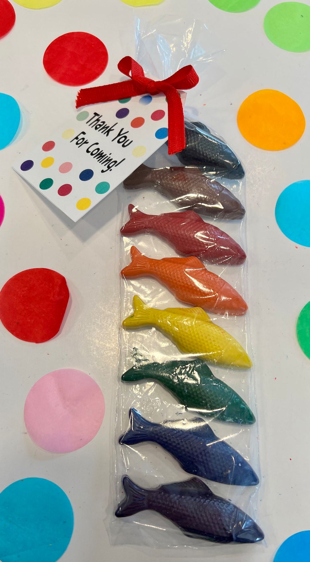 Fish Crayons, Fish Birthday Party Favor Bags, Gone Fishing Party - Etsy