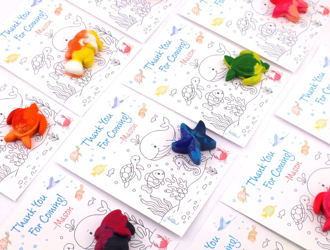 Ocean Crayons – Fish, Turtle, and Starfish Crayon Party Favors – Under ...
