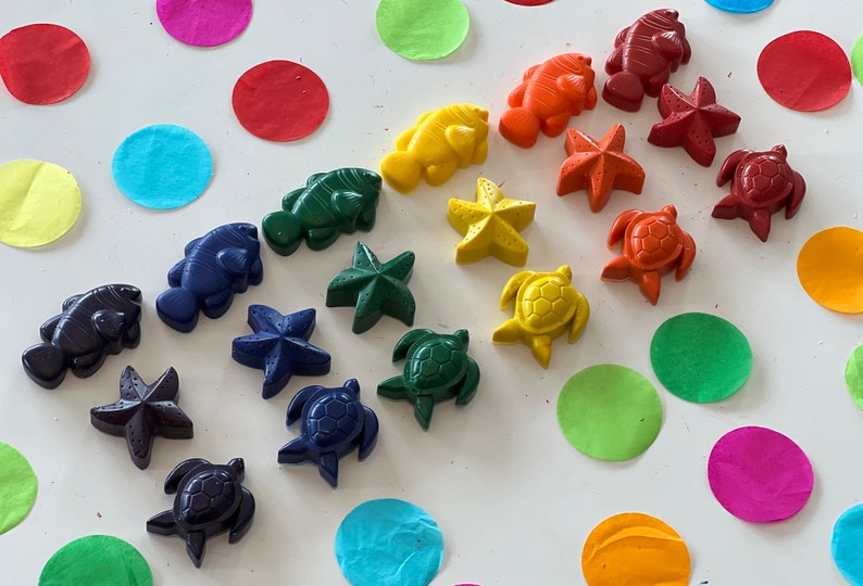 Ocean Crayons Fish Turtle and Starfish Crayons Party Favor - Etsy