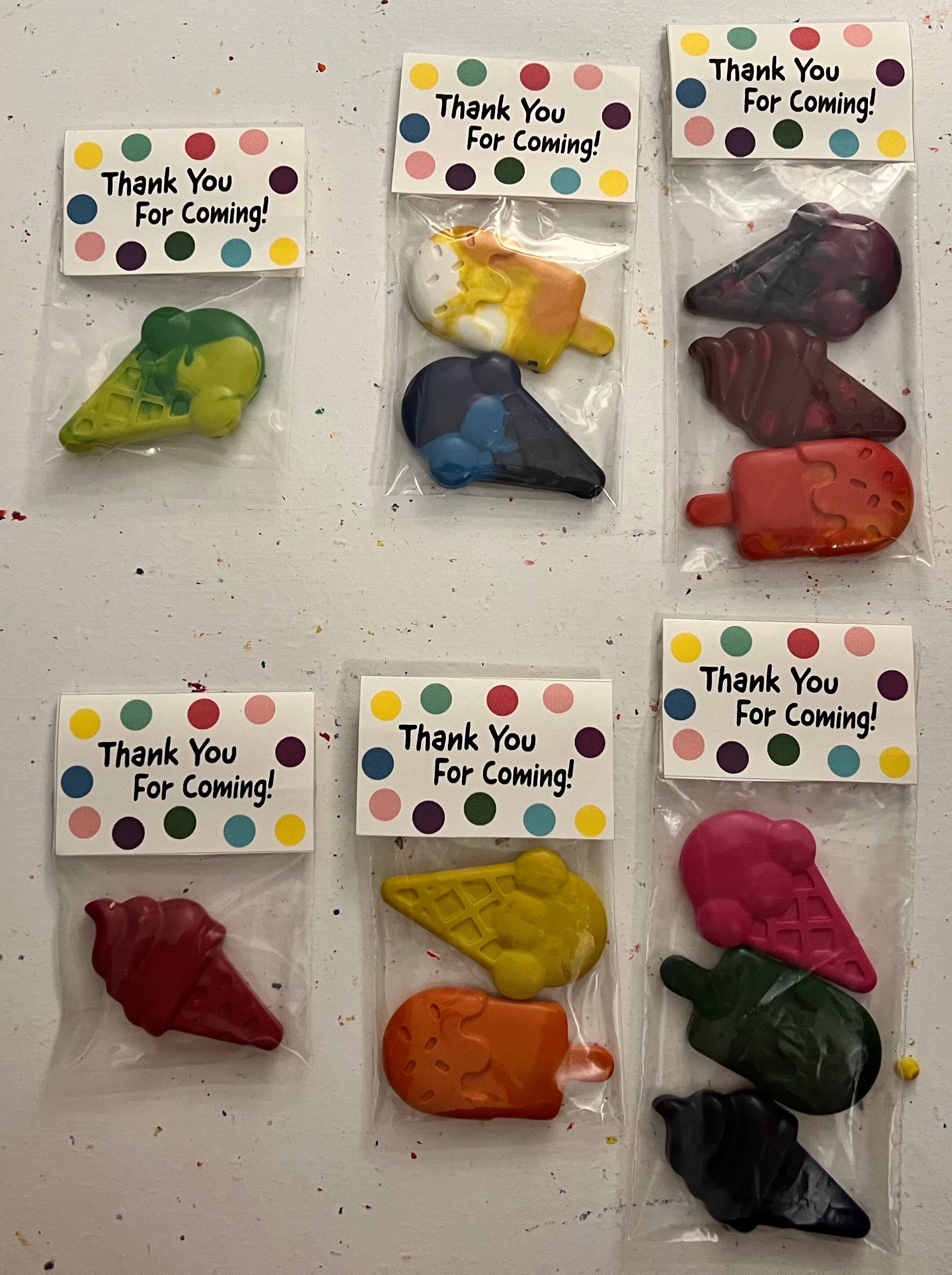 Ice Cream Cone Crayons Ice Cream Crayons Party Favor Bags - Etsy