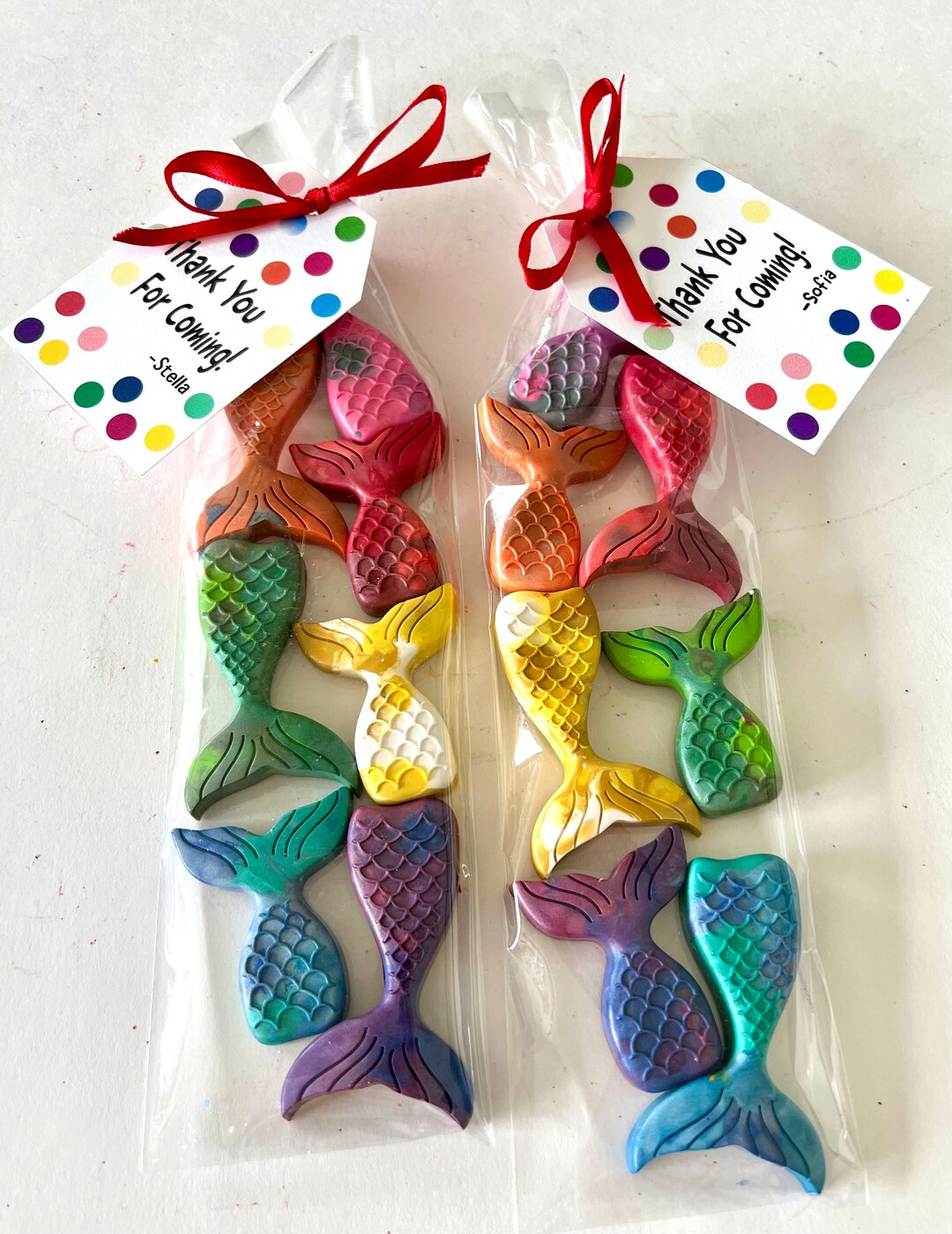Mermaid Crayons Mermaid Birthday Party Favors Shaped Crayons - Etsy