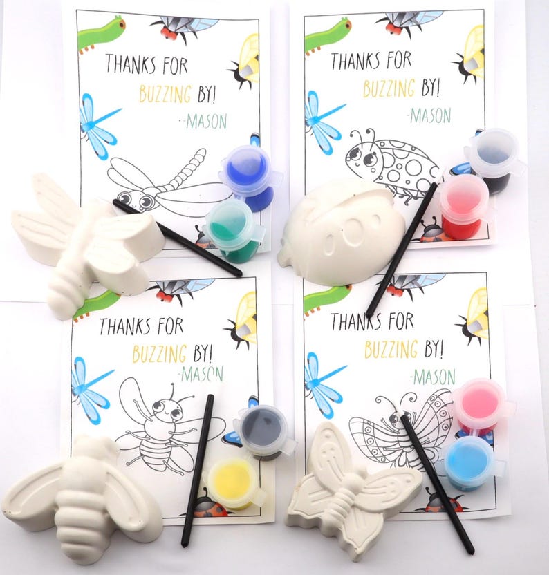 Bug Painting Party Favors for Kids – Ladybug, Butterfly, Dragonfly ...