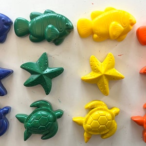 Ocean Crayons – Fish, Turtle, and Starfish Crayon Party Favors – Under ...