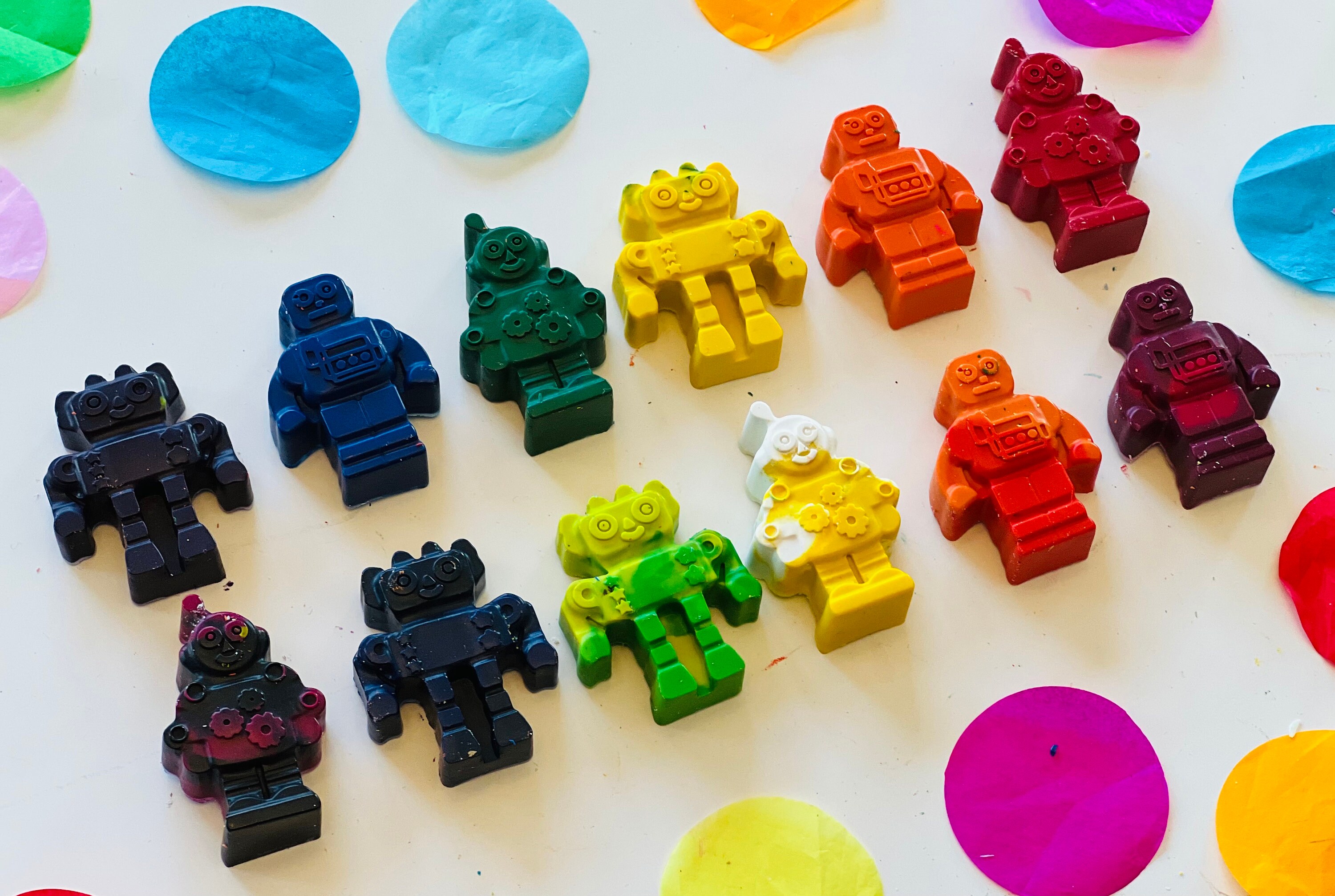 Robot Crayons Robot Party Favor Robot Birthday Party Favors - Etsy