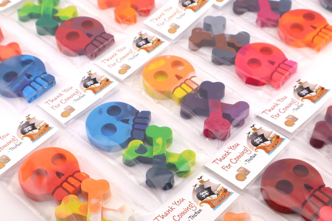 Pirate Crayons – Skull & Crossbones Party Favors – Pirate Birthday ...