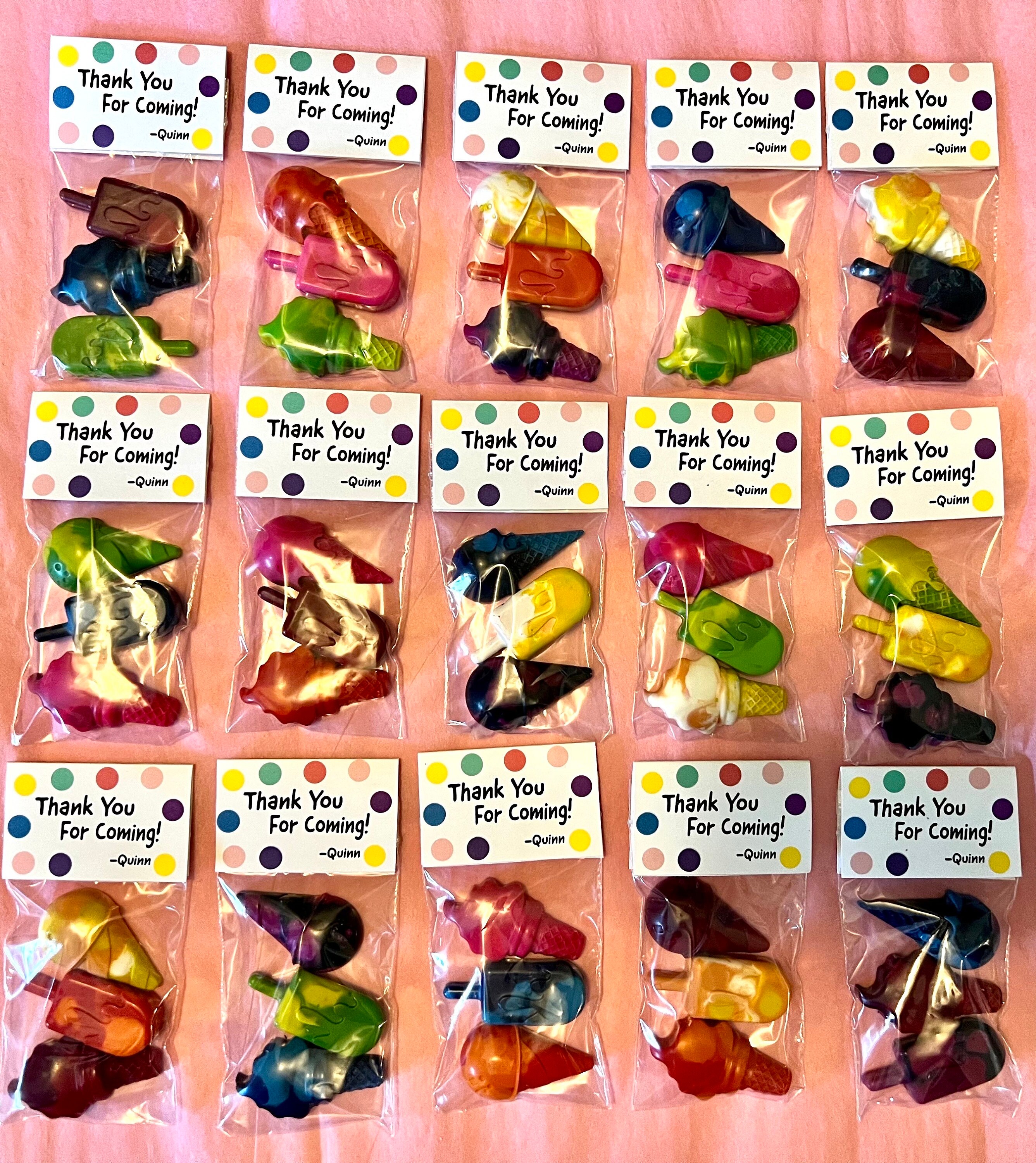 Ice Cream Cone Crayons Ice Cream Crayons Party Favor Bags - Etsy