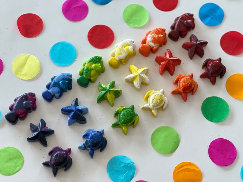 Ocean Crayons Fish Turtle and Starfish Crayons Party Favor - Etsy