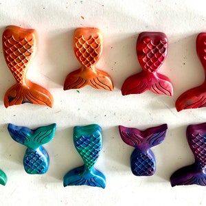 Mermaid Crayons Mermaid Birthday Party Favors Shaped Crayons - Etsy
