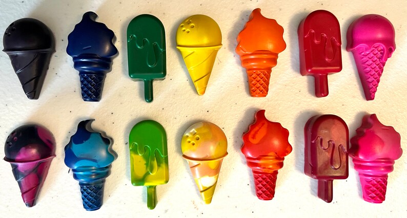 Ice Cream Cone Crayons Ice Cream Crayons Party Favor Bags - Etsy