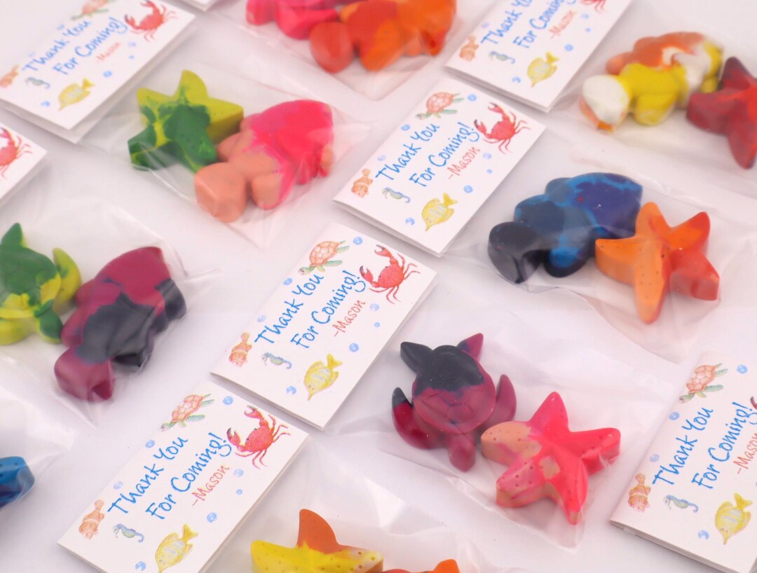 Ocean Crayons – Fish, Turtle, and Starfish Crayon Party Favors – Under ...