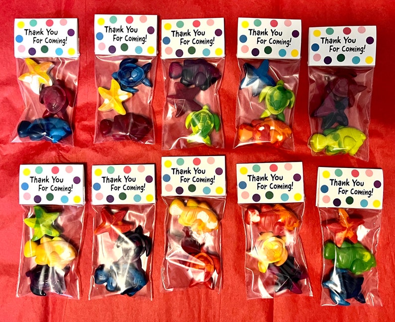 Ocean Crayons Fish Turtle and Starfish Crayons Party Favor - Etsy