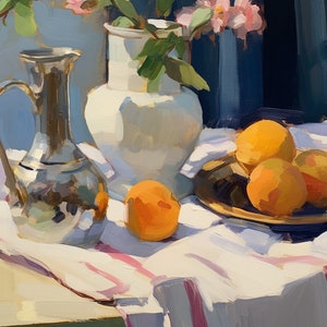 Kitchen Still Life Oil Painting Original Oil Painting Still Life Summer ...