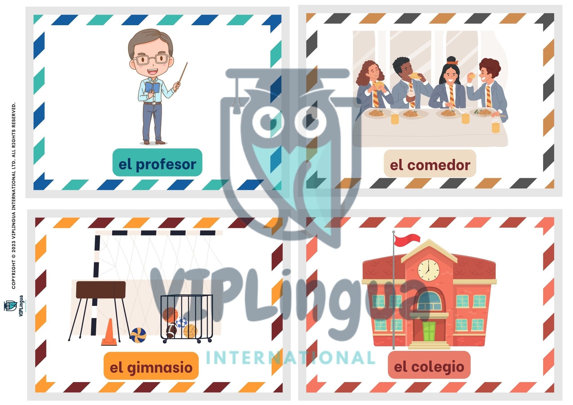 SCHOOL SUBJECTS Spanish Printable Flashcards ASIGNATURAS En Español ...