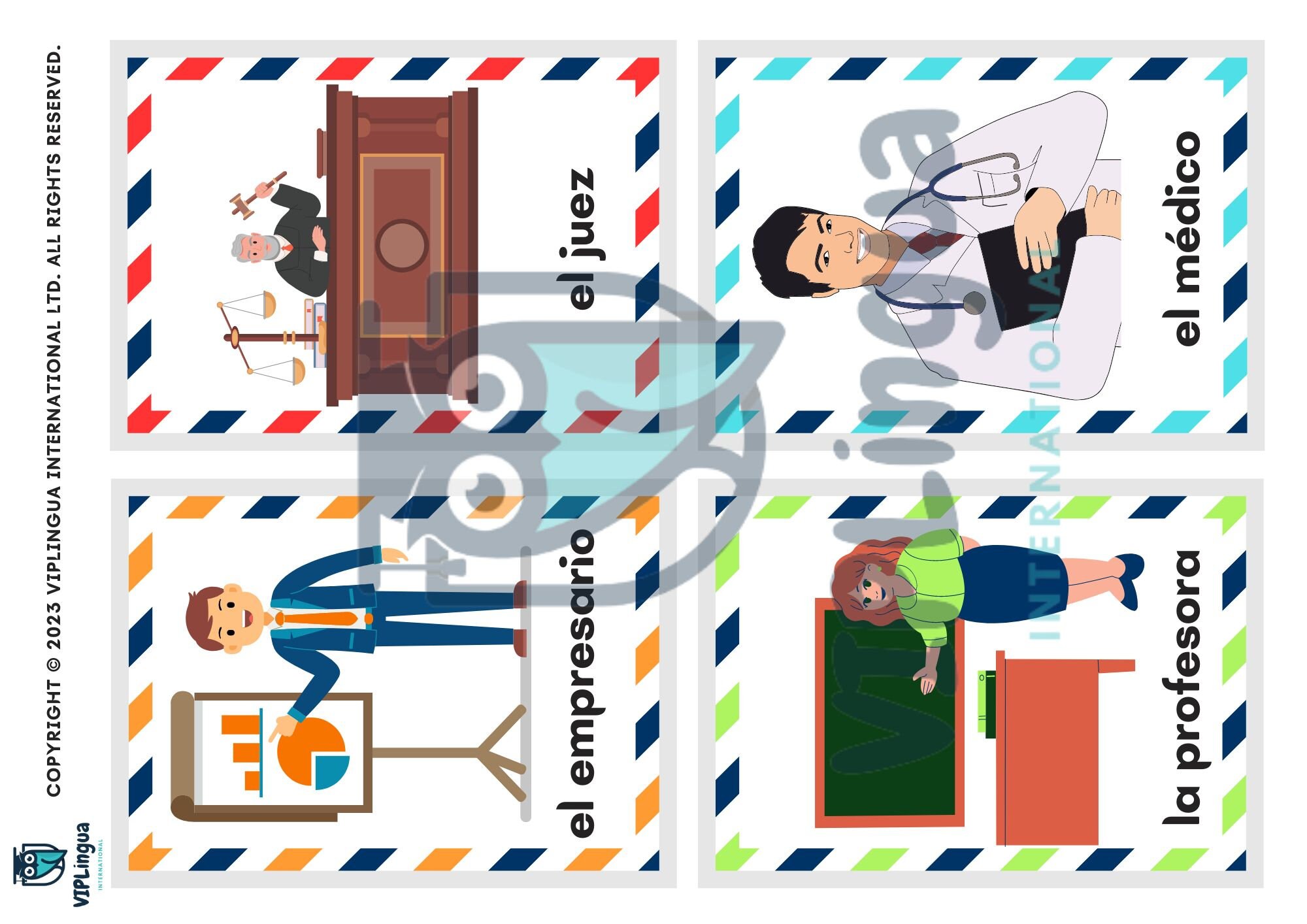 Flashcards SPANISH Jobs and Occupations Printable Oficios Y ...