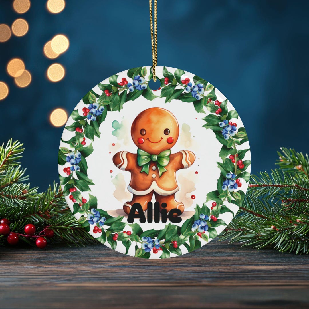 Personalized Gingerbread Man Ornament Christmas Ornament Holiday Decor ...