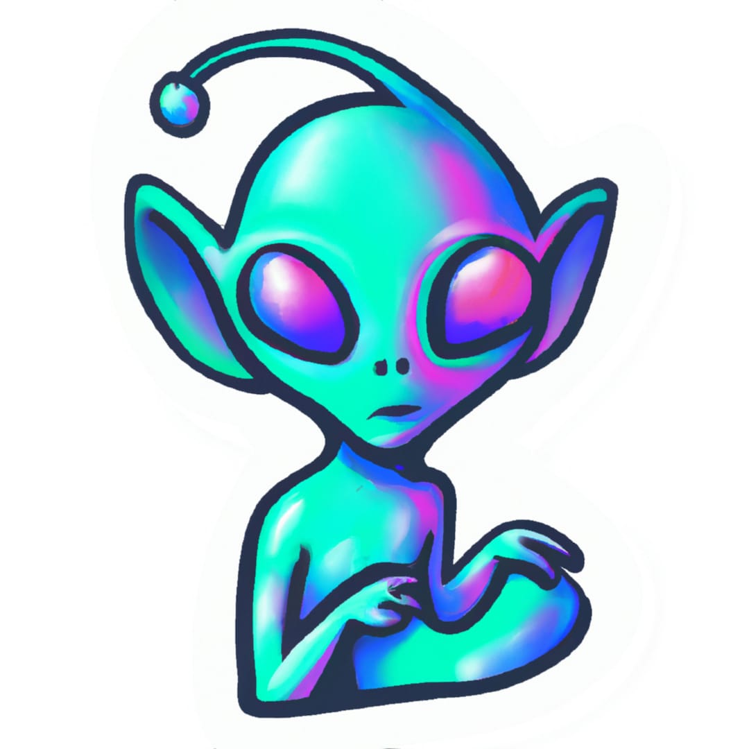 Alert Alien Digital Print, for Free Use, Easily Adjustable Size - Etsy