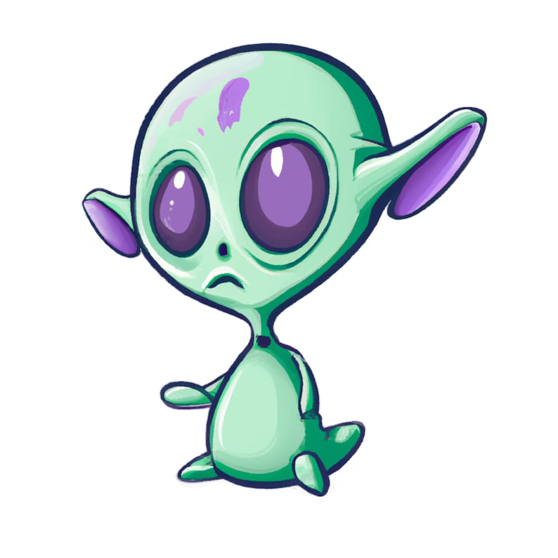 Cartoon Alien Digital Print, Free Use, .JPG, Easily Size Adjustable - Etsy