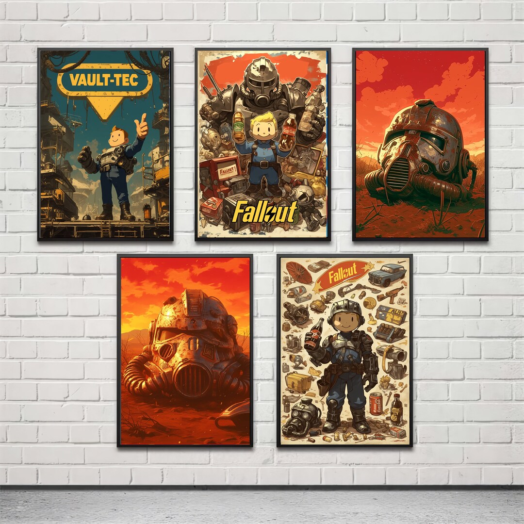 Fallout Poster Set of 5 / Vault Tec Poster / Vault Boy / Fallout 4 ...