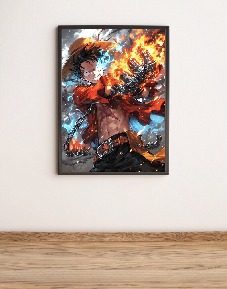 Luffy One Piece Digital Art Poster - Etsy Australia