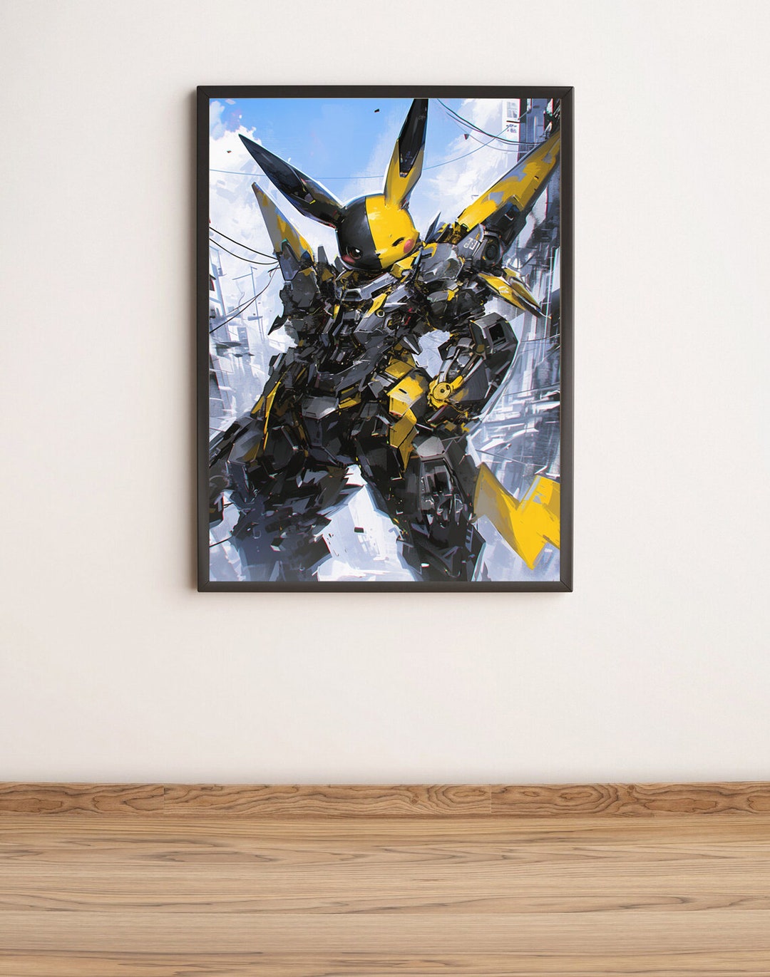 Pikachu Exoskeleton Armor Digital Art Poster - Etsy