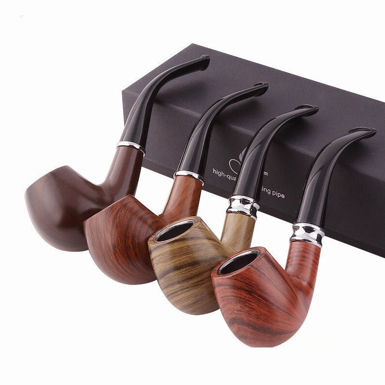 Solid Wood Vintage Smoking Pipe, 2024 Gift, Wooden Pipe, Ornate Pipe ...