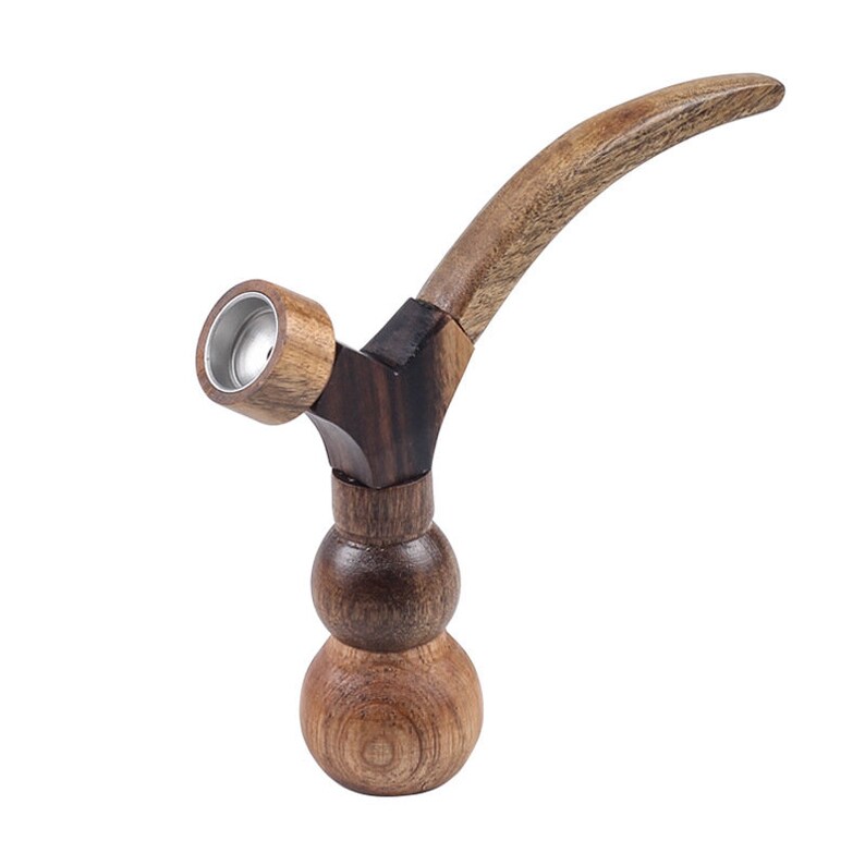 Solid Wood Vintage Smoking Pipe, 2024 Gift, Wooden Pipe, Ornate Pipe ...