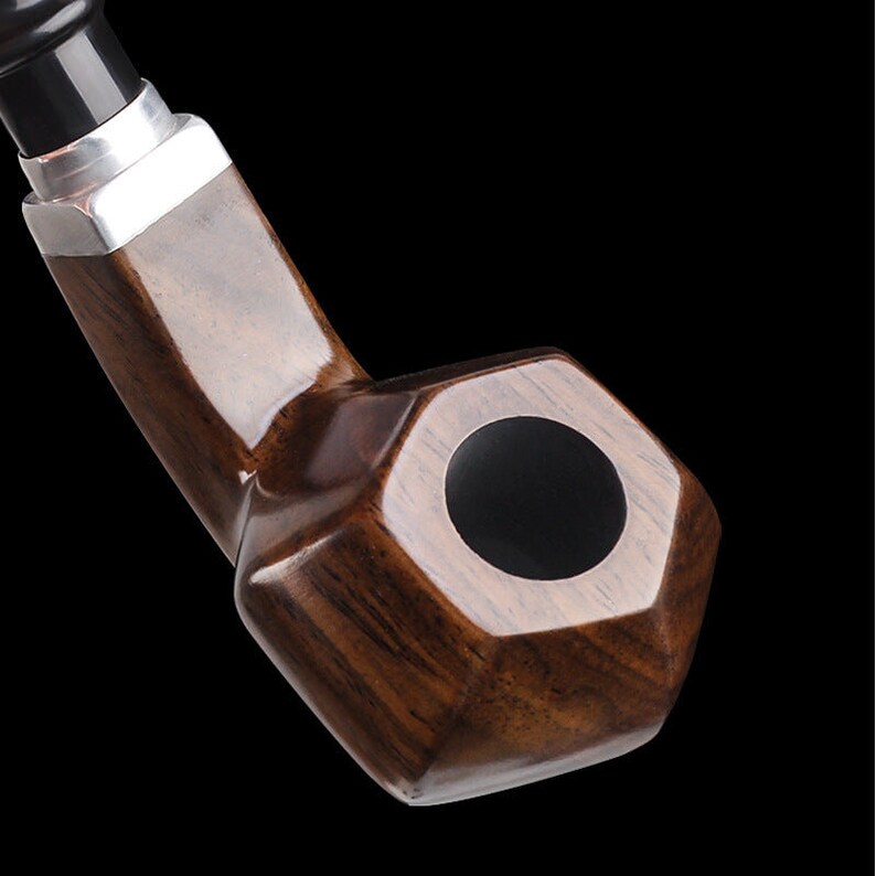 Solid Wood Vintage Smoking Pipe, 2024 Gift, Wooden Pipe, Ornate Pipe ...