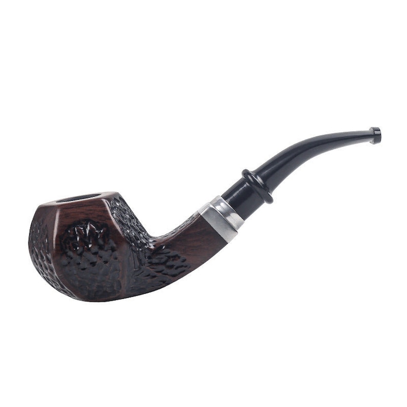 Solid Wood Vintage Smoking Pipe, 2024 Gift, Wooden Pipe, Ornate Pipe ...