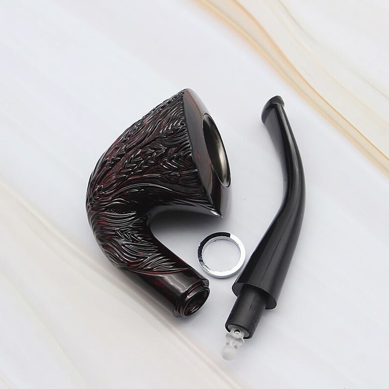 Solid Wood Vintage Smoking Pipe, 2024 Gift, Wooden Pipe, Ornate Pipe ...