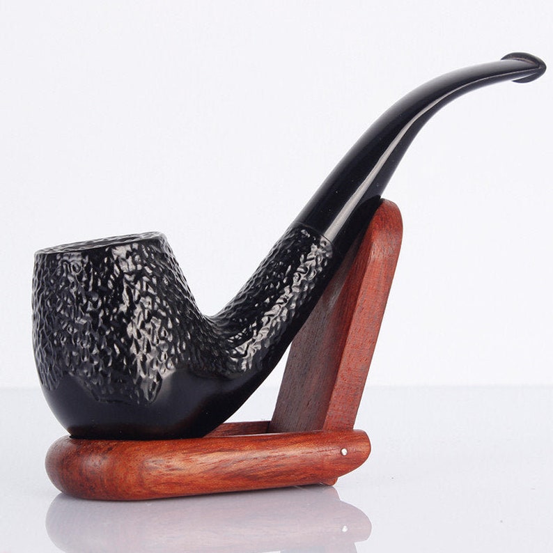Solid Wood Vintage Smoking Pipe, 2024 Gift, Wooden Pipe, Ornate Pipe ...