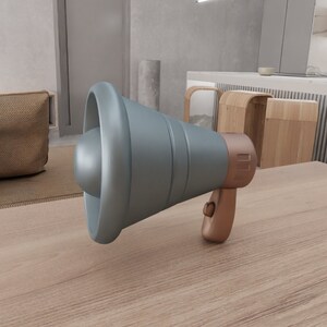 3D Megaphone Speaker Decor as a Stl File & Miniature Megaphone, Gift ...