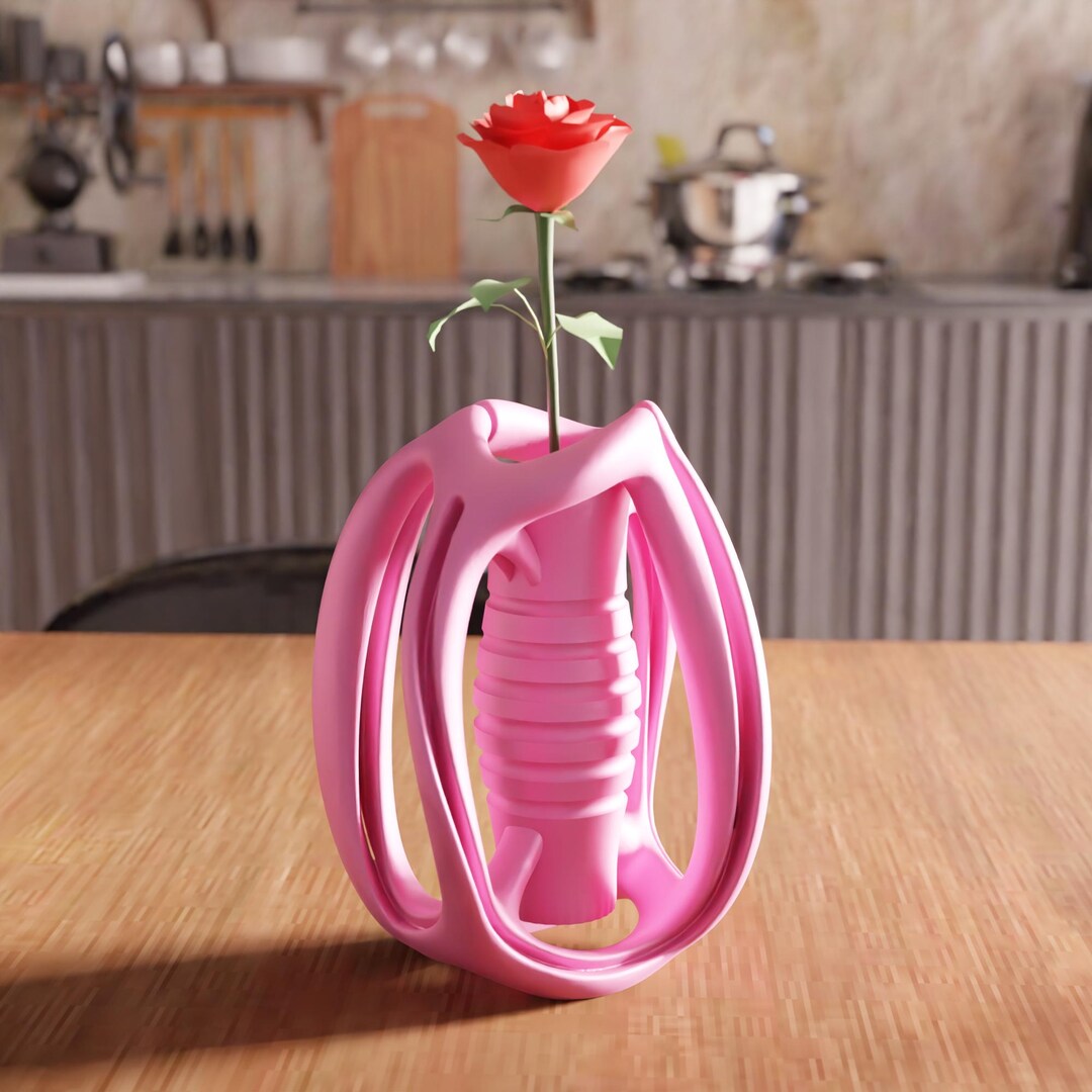 3D Vase for Flowers STL File - Decorative Vase Gifts, Home Decor, 3D ...